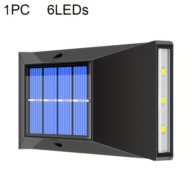 1pc 4pcs 8pcs 6 Led Solar Waterproof Outdoor Garden Fence Lights Solar ...
