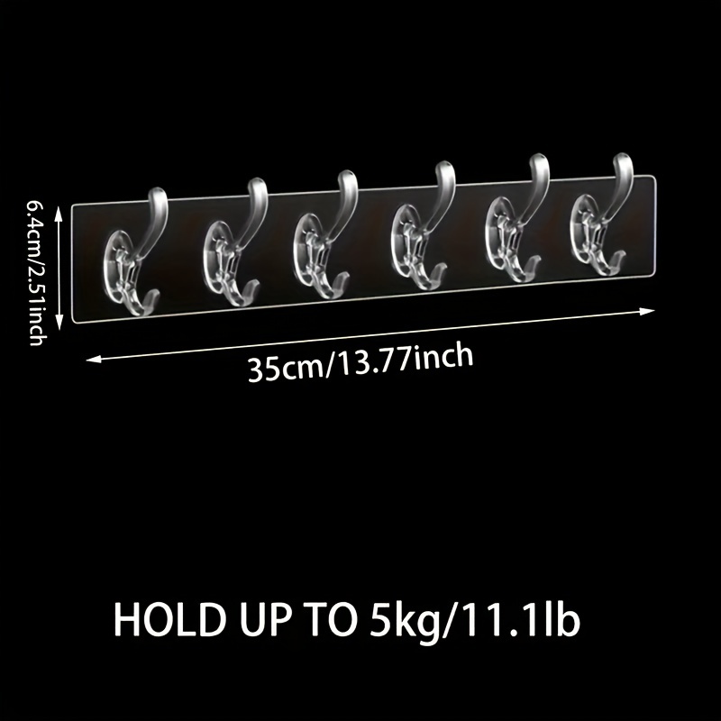 Waterproof Adhesive Wall Mount Hook Row Hook Waterproof - Temu Australia