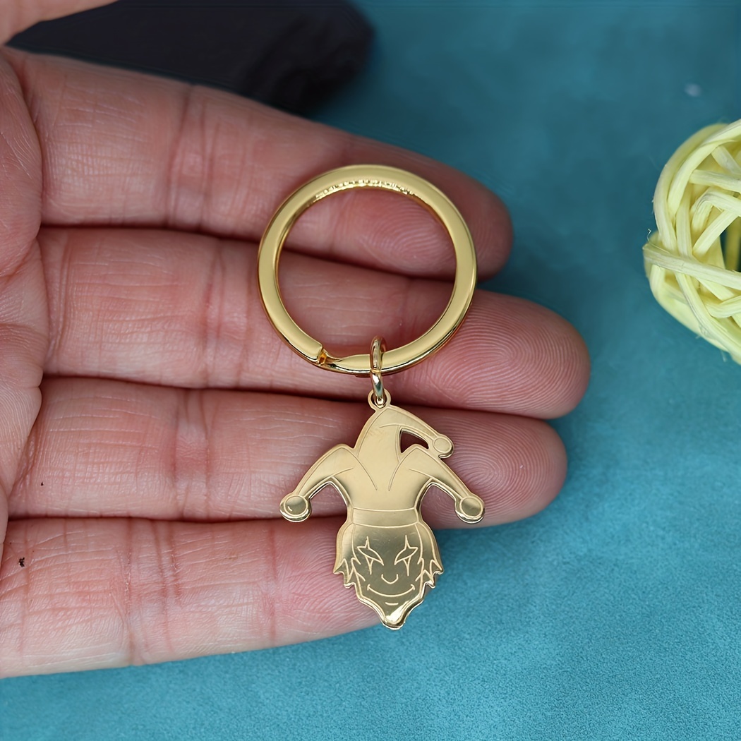 gothic pendant stainless steel keychain for men women punk key chains ...