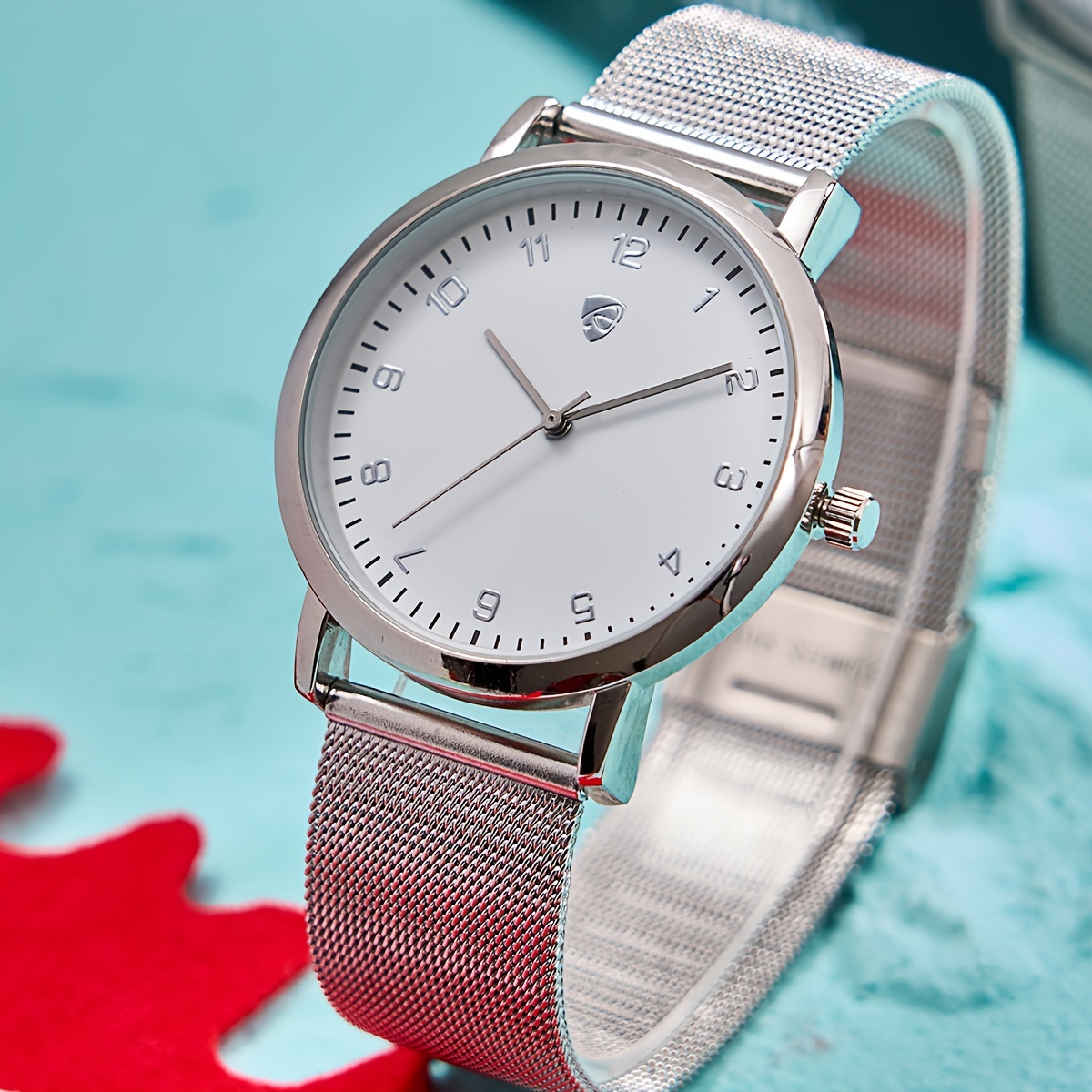 1pc 50cm Waterproof Steel Mesh Strap Mens Watch - Jewelry & Accessories ...