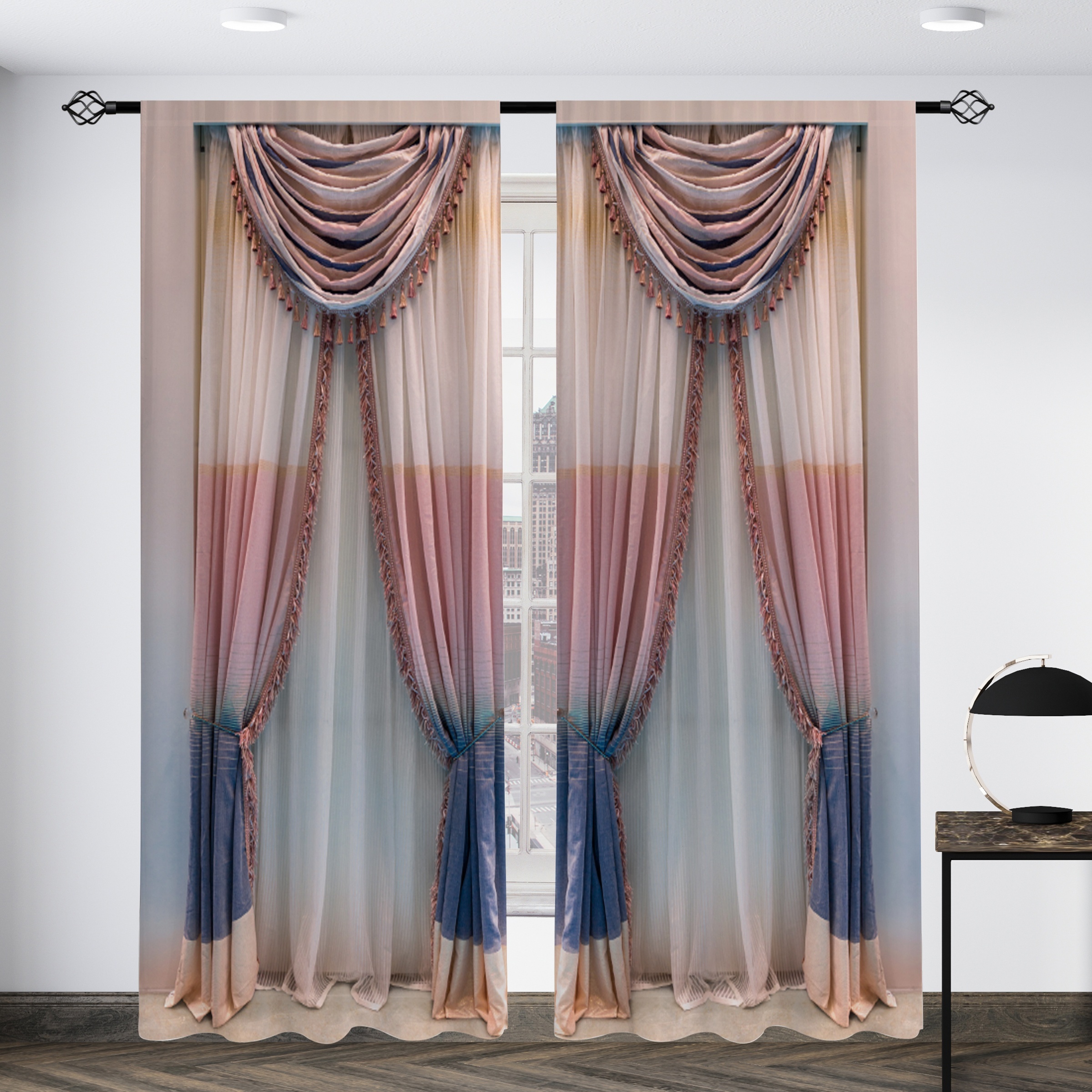 French Style Printed Translucent Curtains Multi scene - Temu Australia