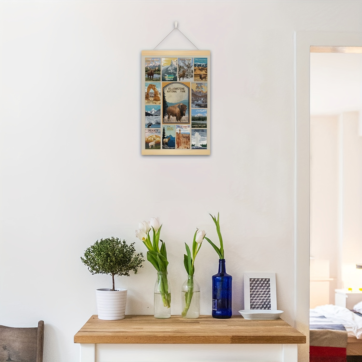 Vintage Park Poster Wooden Wall Decor Retro National Park - Temu