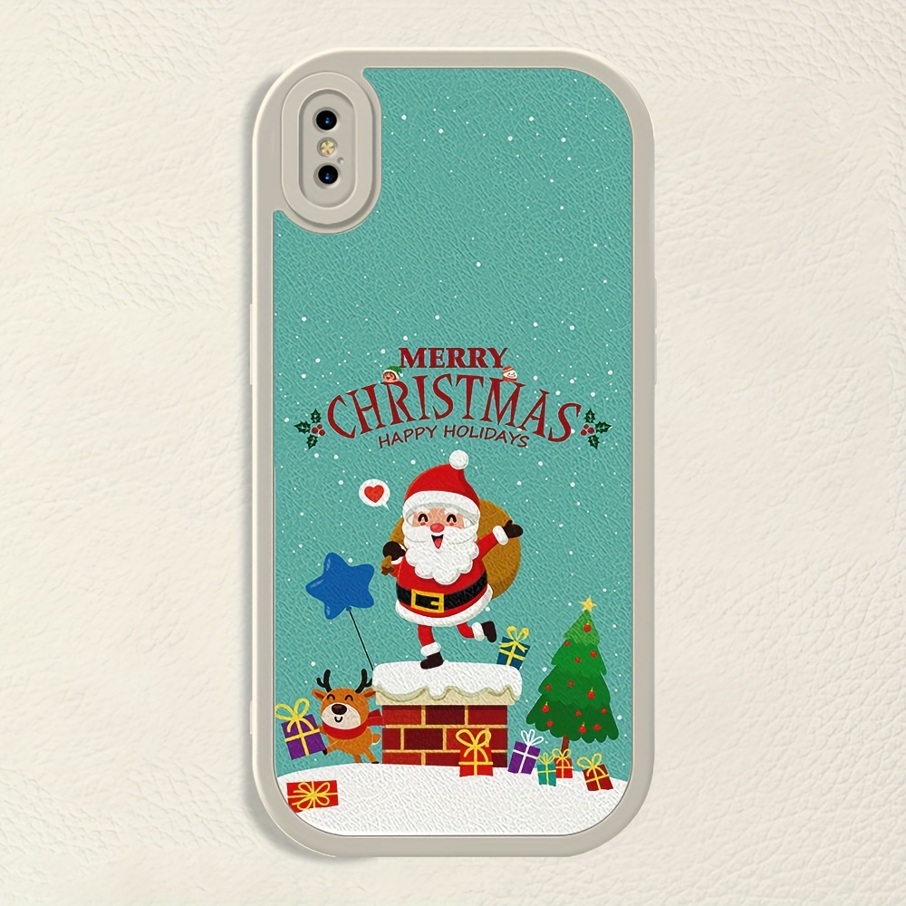 Merry Christmas Elk And Santa Claus Print Design - Temu Australia
