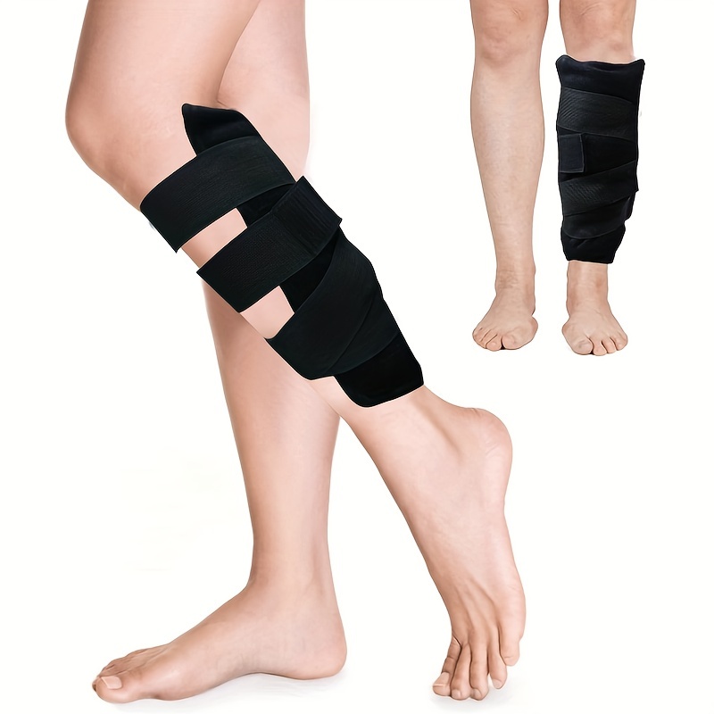 Calf Brace Black Gel Ice Pack Football Injury Ice Cushion - Temu