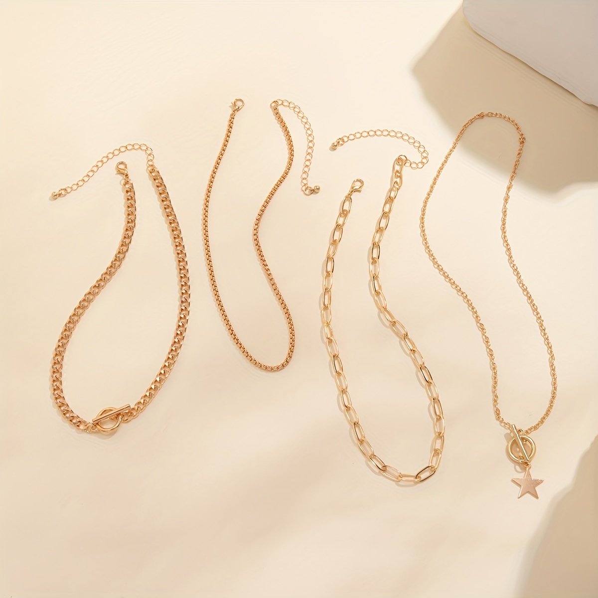 Star Pendant Link Chain Necklace Hip Hop Style Alloy Neck - Temu United ...