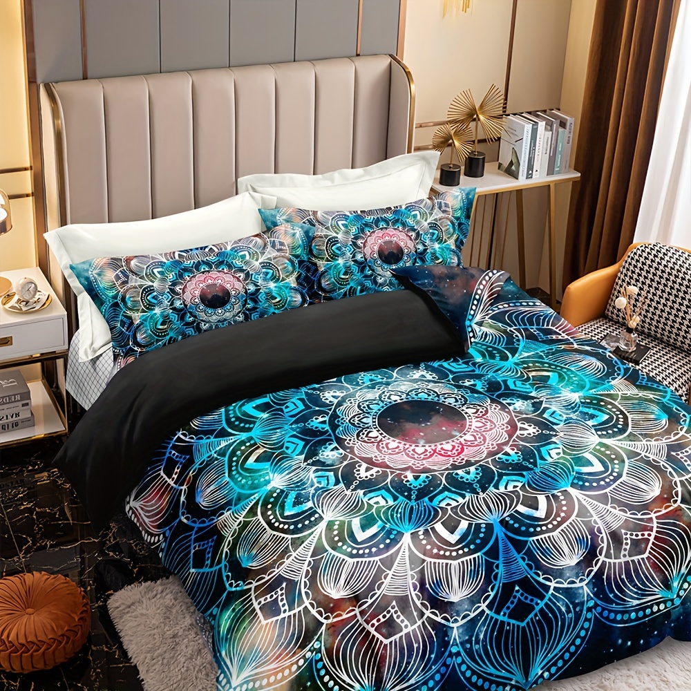 galaxy mandala flower ramadan duvet cover set soft stylish Temu