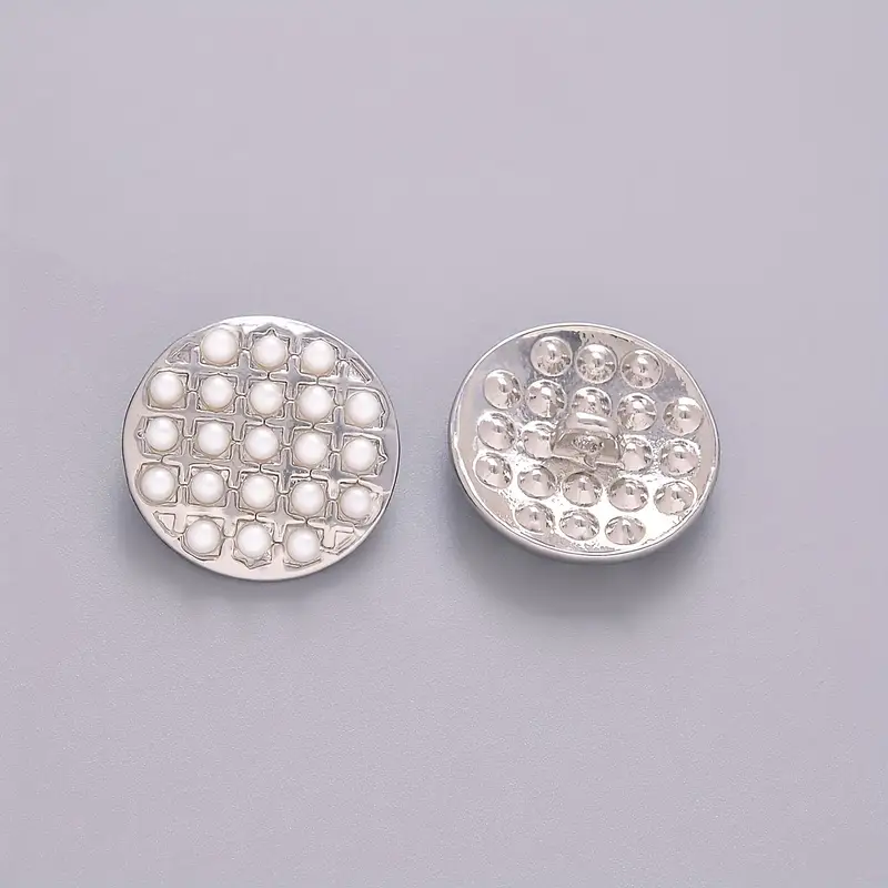 4 ピースセット 金属ボタン表面人工パール象嵌手縫製バックルコートセータードレス Diy 装飾バックル衣類付属品 And Sewing