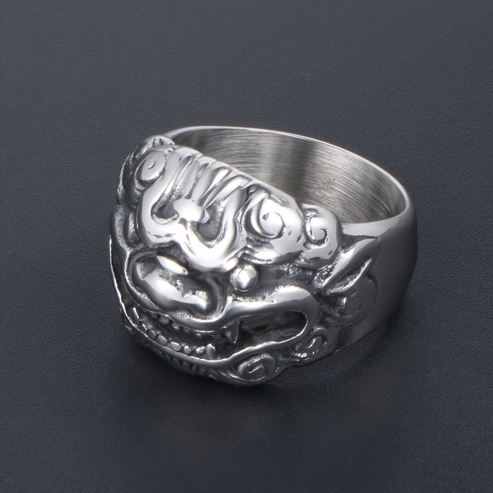 Retro Kylin Auspicious Personality Creative Ring - Temu United Kingdom