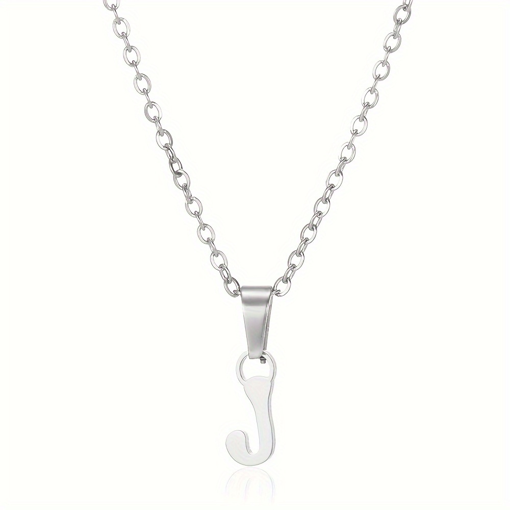 Personality Simple 18k Gold Plated Stainless Steel Small English Letter ...