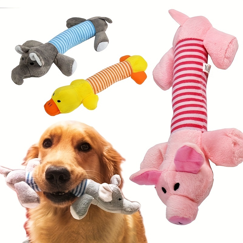 Cute Animal Design Pet Grinding Teeth Plush Toy Chewing Toy - Temu ...