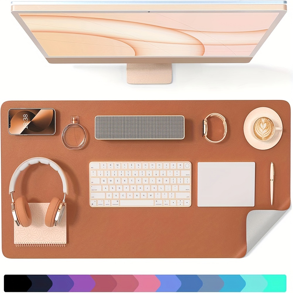Dual Sided Leather Desk Mat Waterproof Desk Pad Office Home - Temu ...
