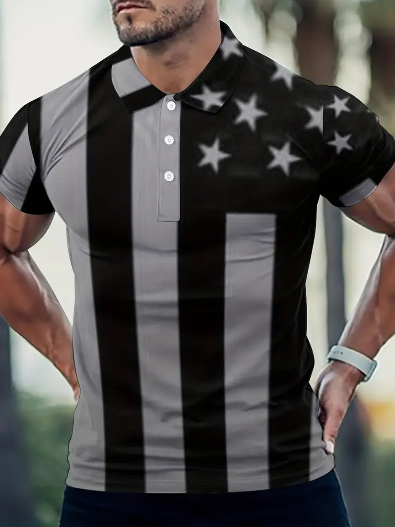 Star Stripe Lightning Heart Pattern Casual Slightly Stretch Temu