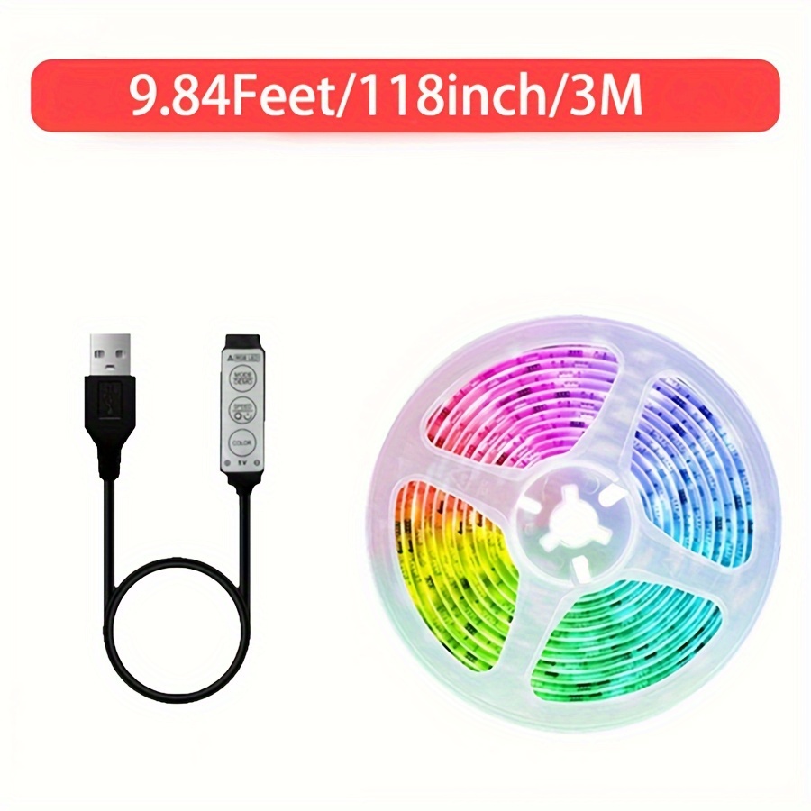 Led Strip Lights Tv Led Backlight Usb Rgb Color Strip Lights - Temu ...