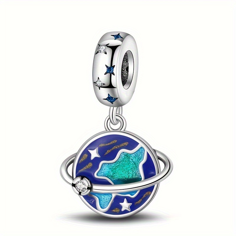 Silver plated K Moon Travel Rocket Planet Love Gradient - Temu United ...