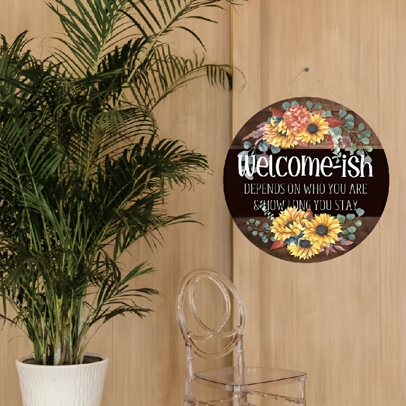 Welcome Wooden Door Hanging Sign Welcome Sign In Front Door - Temu ...