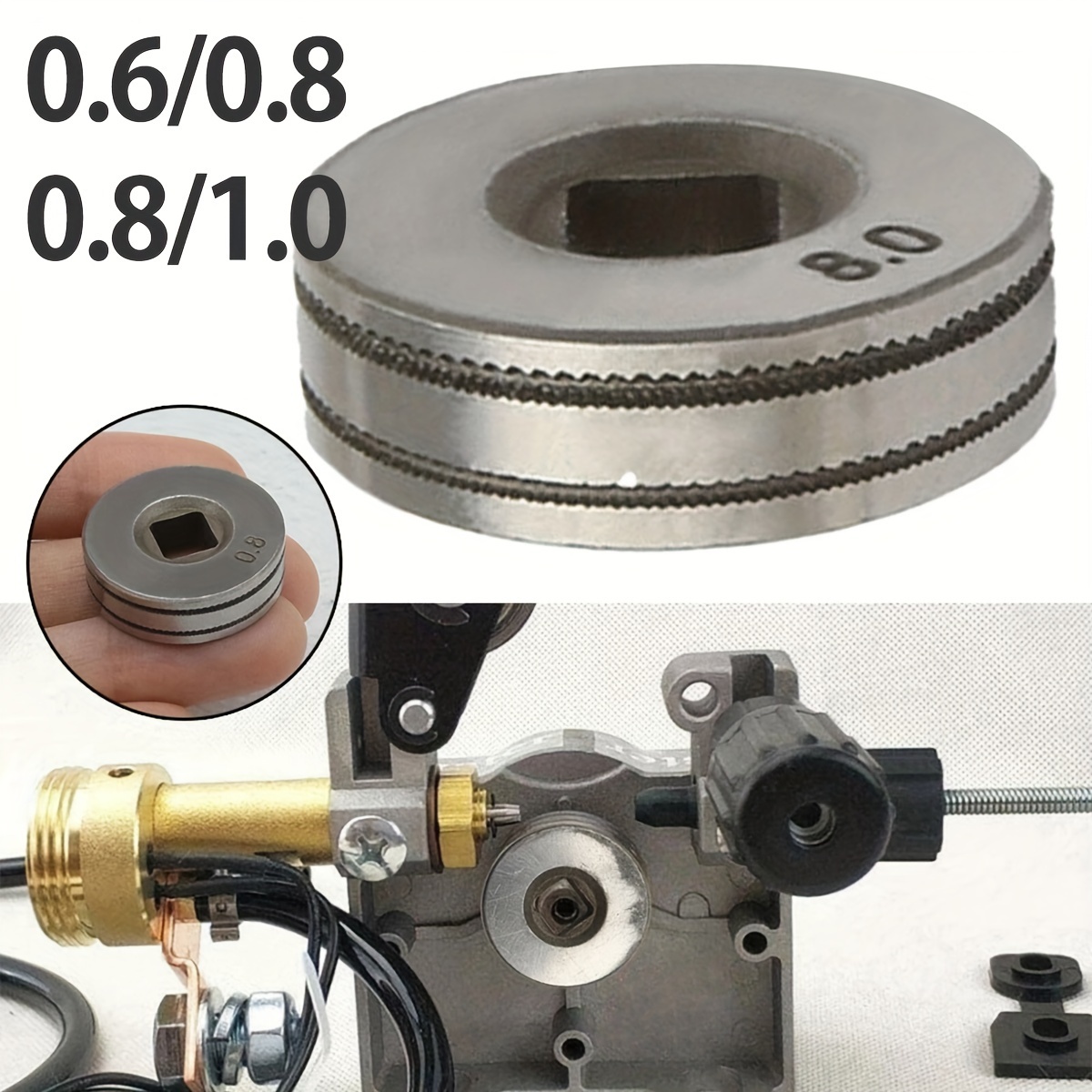 1pc 08 10mm 와이어 피드 드라이브 롤러 25mm 직경 널링 그루브 와이어 롤 휠 Mig 용접기 장비 부품과