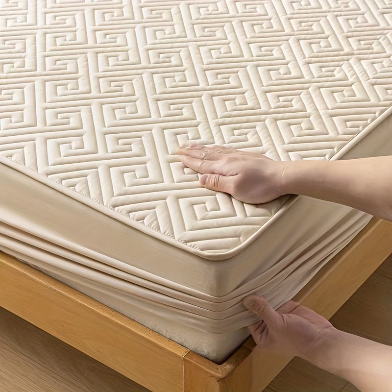 Waterproof Mattress Protector Quilted Soft Comfortable Solid - Temu ...