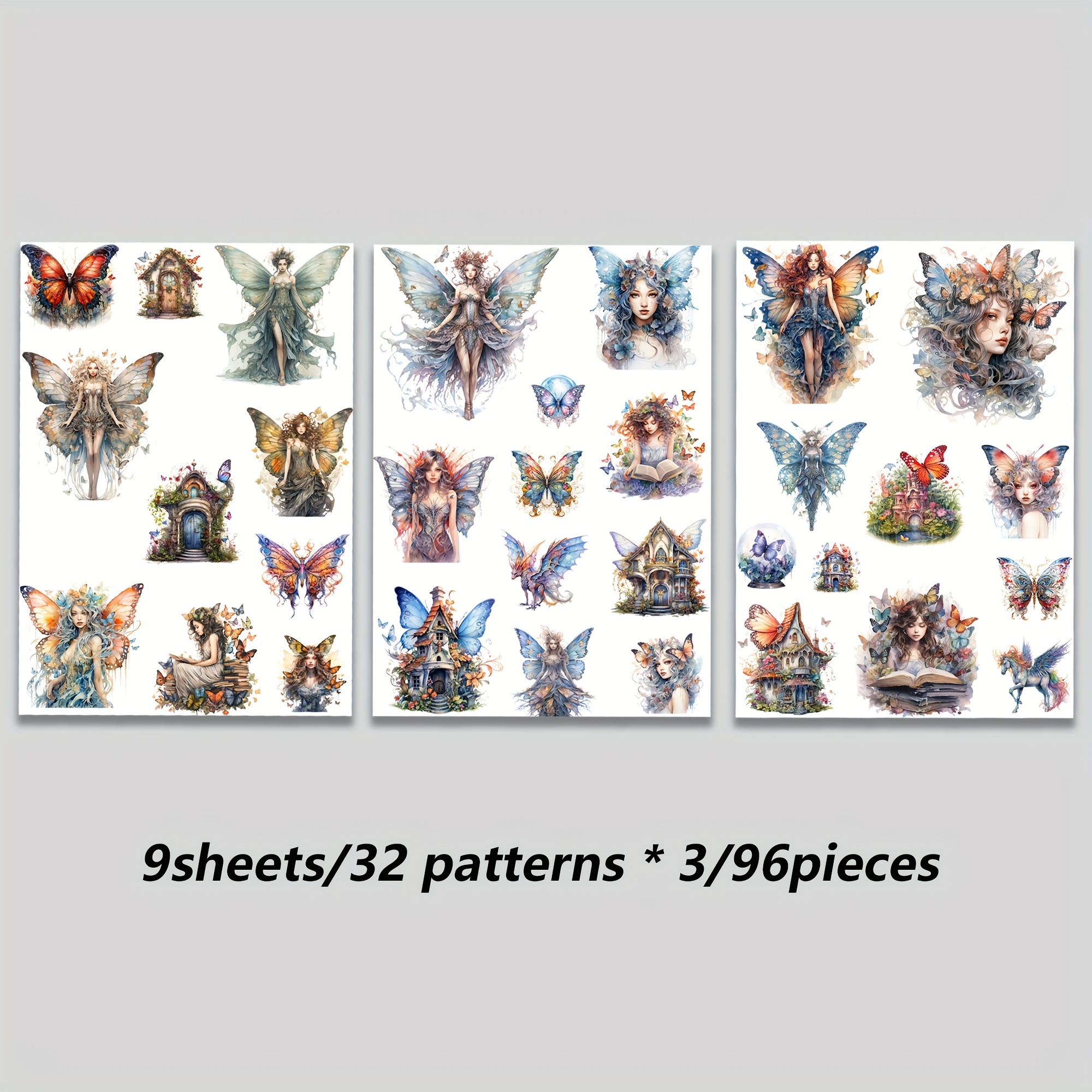 Self adhesive Butterfly Fairy Sticker Set Perfect Diy Crafts - Temu ...