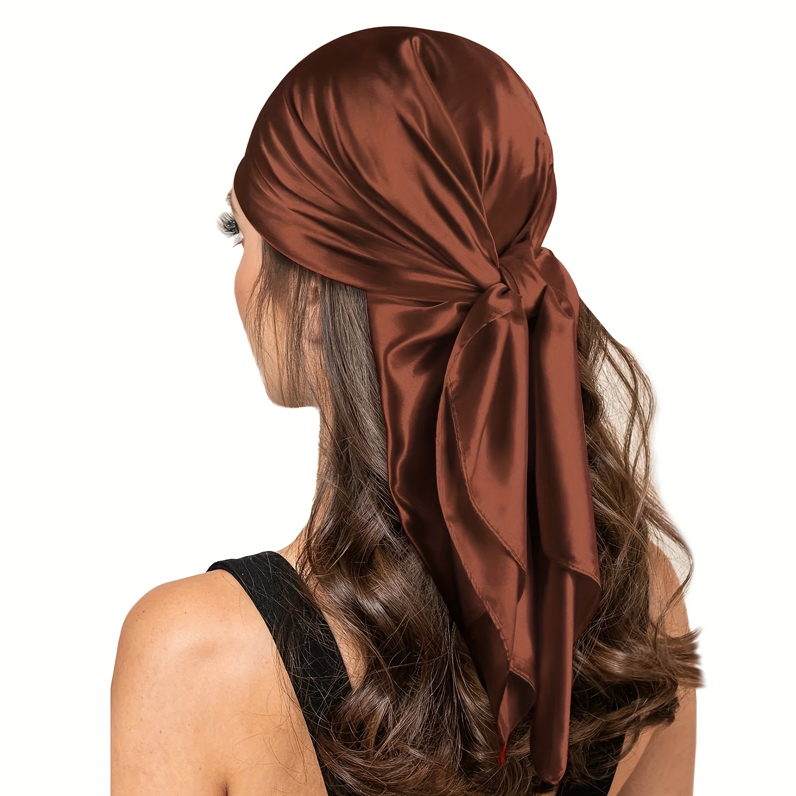 satin square scarf simple thin sunscreen Temu United Kingdom