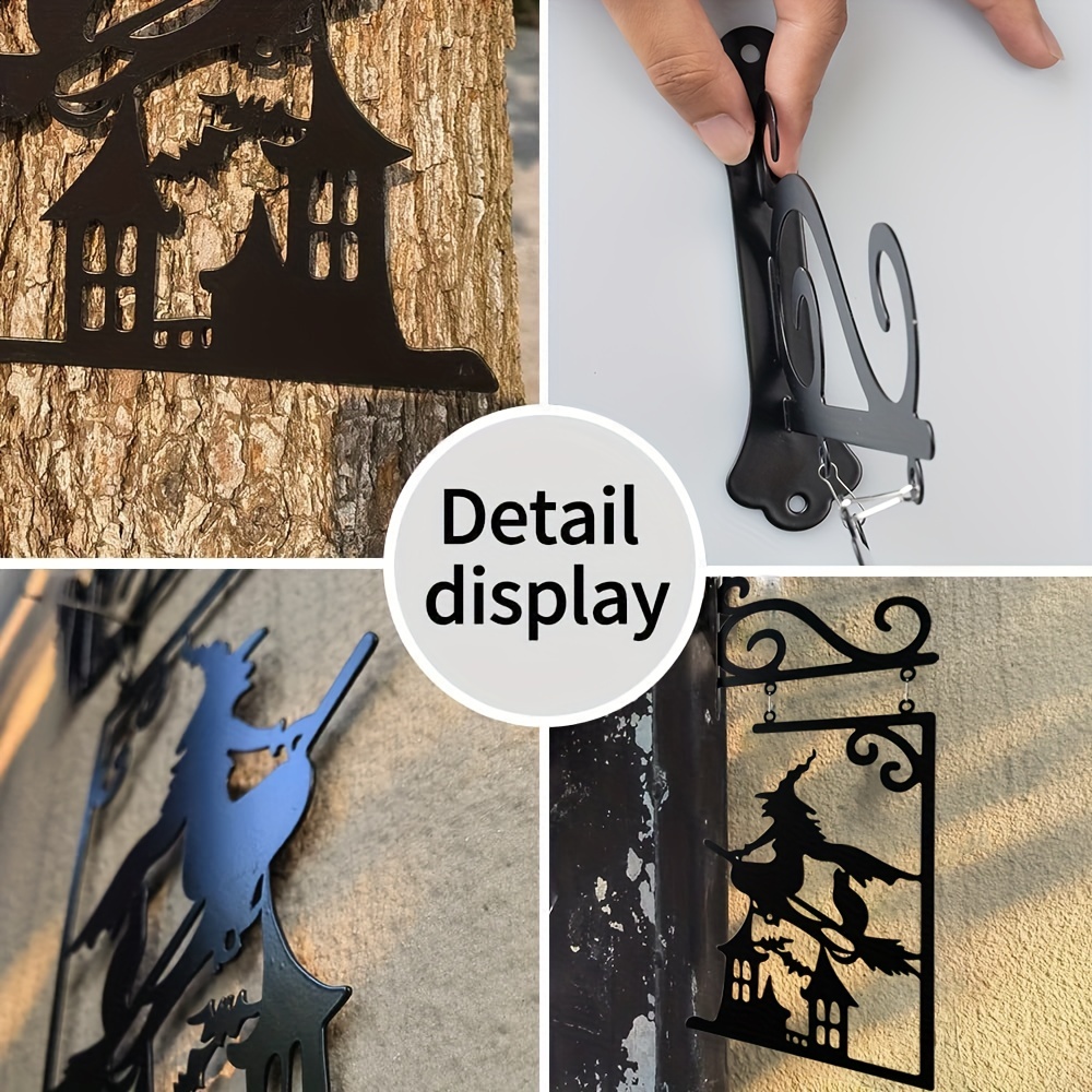 Halloween Witch Cauldron Silhouette Wall Decor Outdoor Metal - Temu