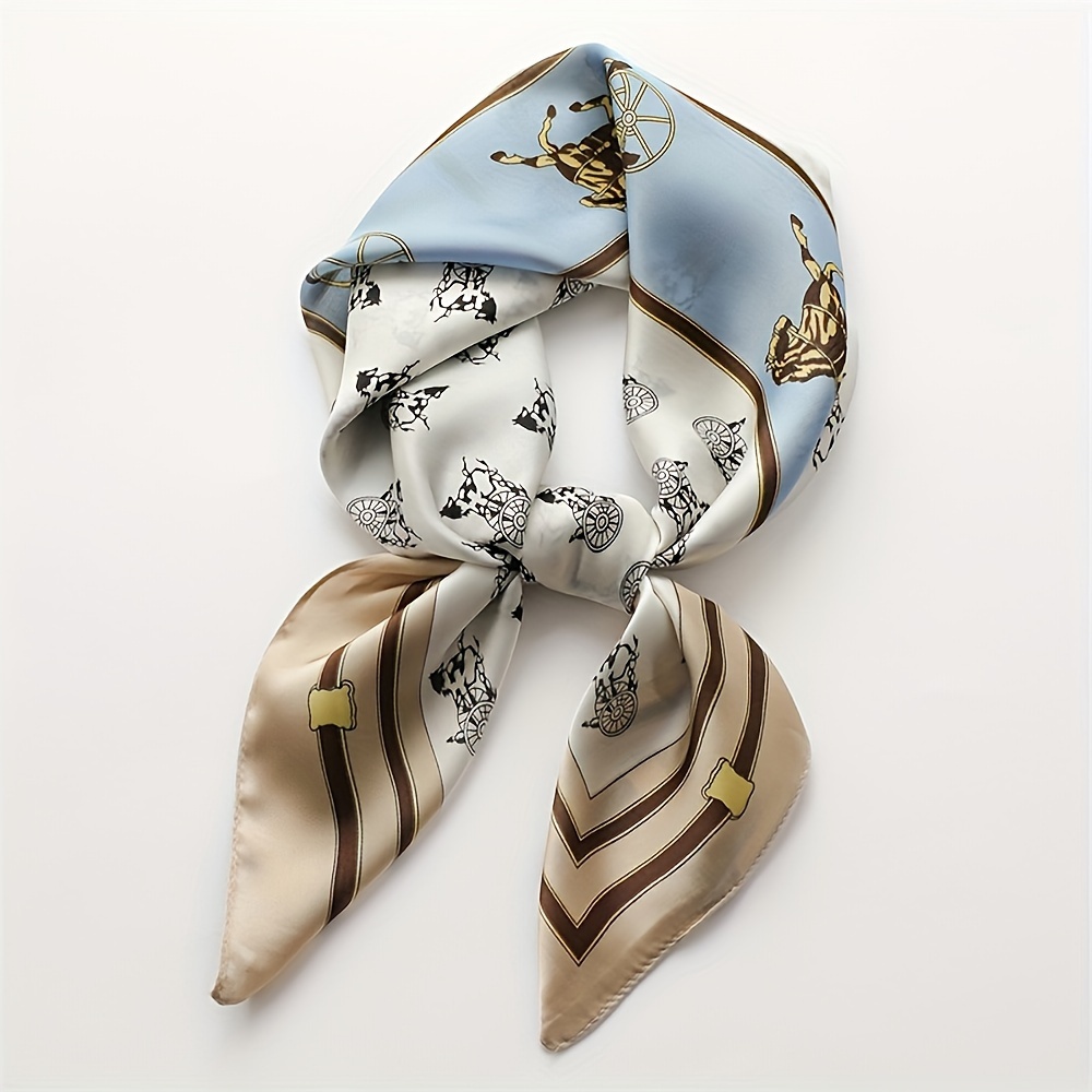 Elegant Multicolor Square Scarf Thin Silky Small Shawl - Temu Australia