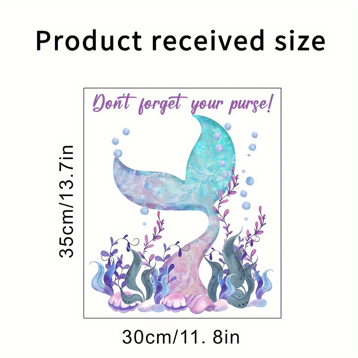 1pc Sea Grass Mermaid Tail Toilet Sticker Toilet Lid Decal - Temu ...