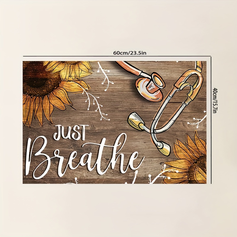 Sunator Just Breathe Canvas Wall Art Beautiful Sunflower And - Temu ...