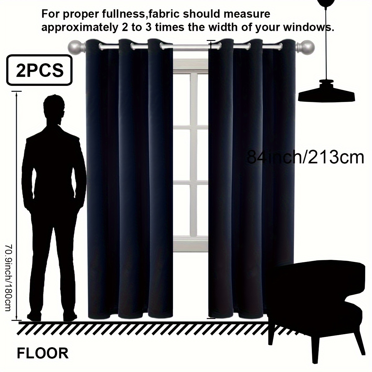 Rideaux Occultants À Œillets À Thermique 2 Pièces - Temu France