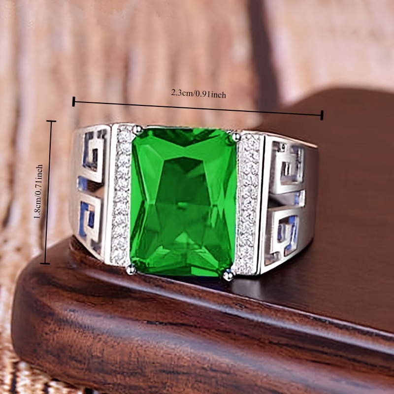 Fashion Inlaid Resin Ring Simple Men's Ring Luxurious - Temu United Kingdom