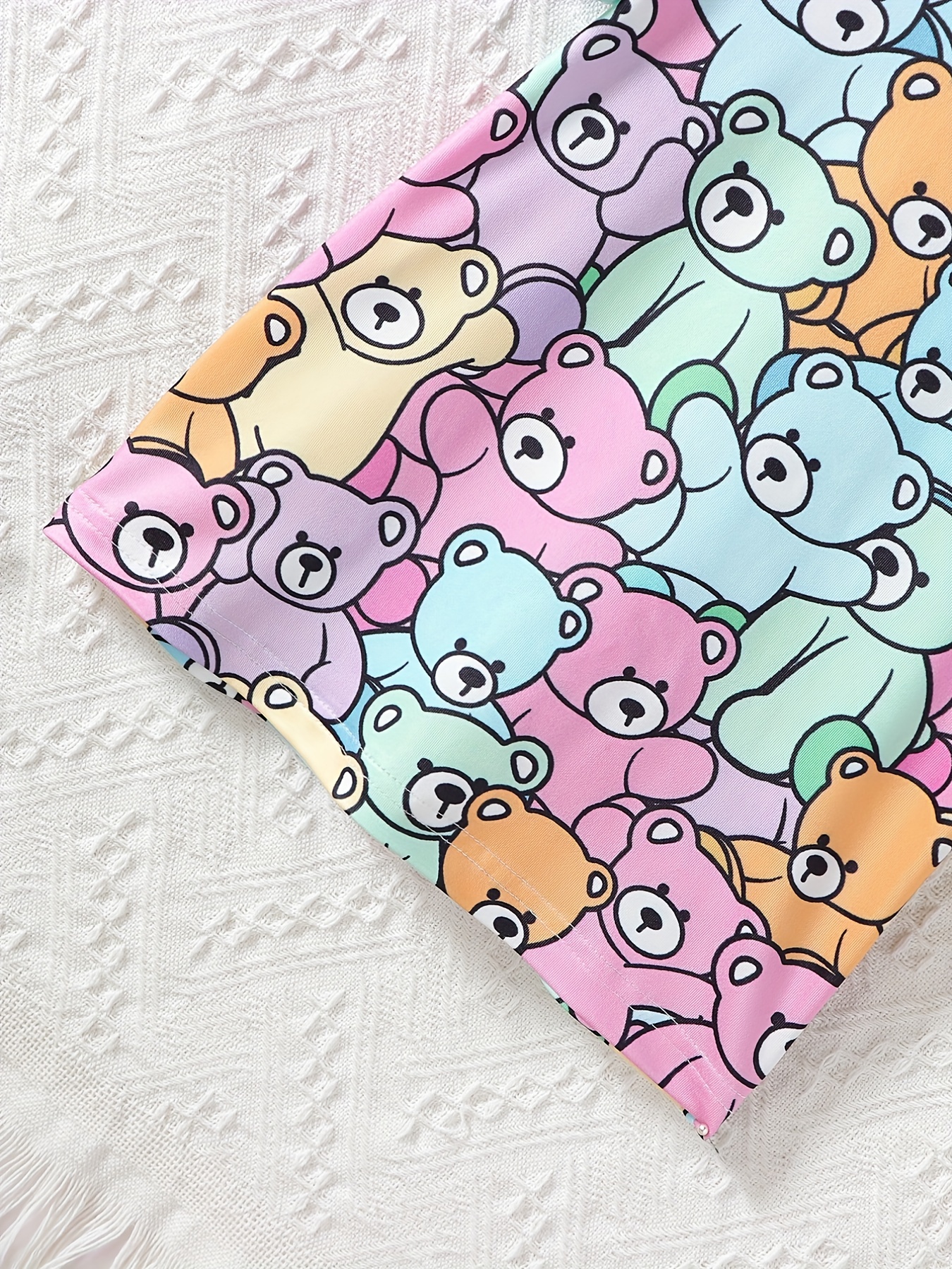 Girls Cute Colorful Graphic T shirt Fit Short - Temu New Zealand