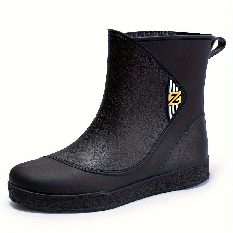 High Top Rain Boots Men s Solid Comfy Non Slip Waterproof - Temu New ...