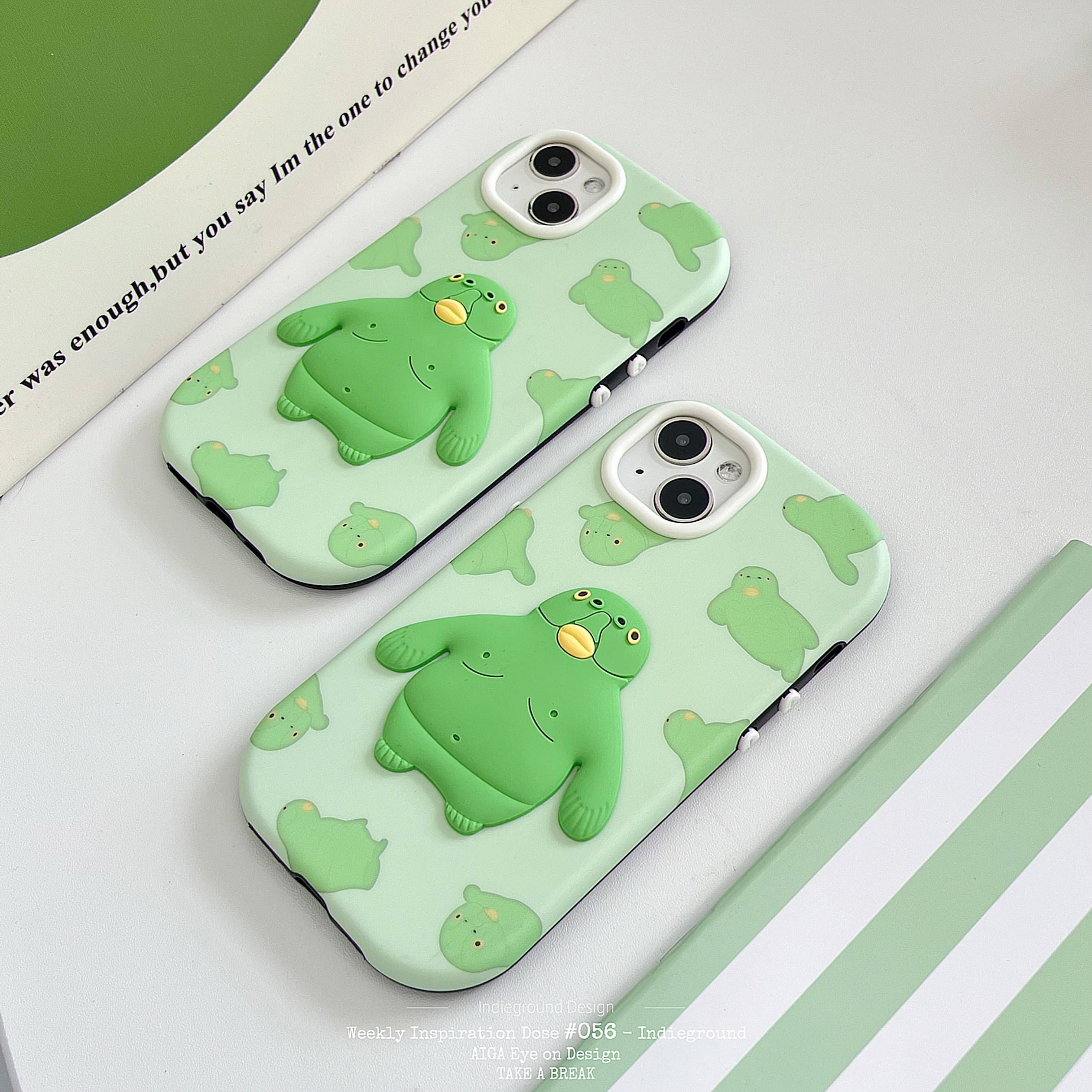 Funny Cartoon Three-dimensional Green Fishman Monster Suitable For ...