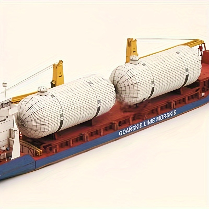 Paper Model Polish Cargo Ship Paper Model Ship 1:400 - Temu