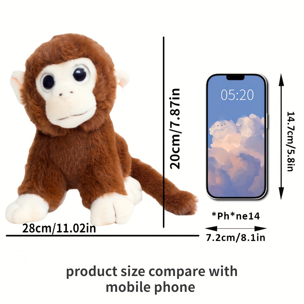 Plush Toy, Long Tail Monkey Model, Silly Cute Doll, Simulation Animal ...