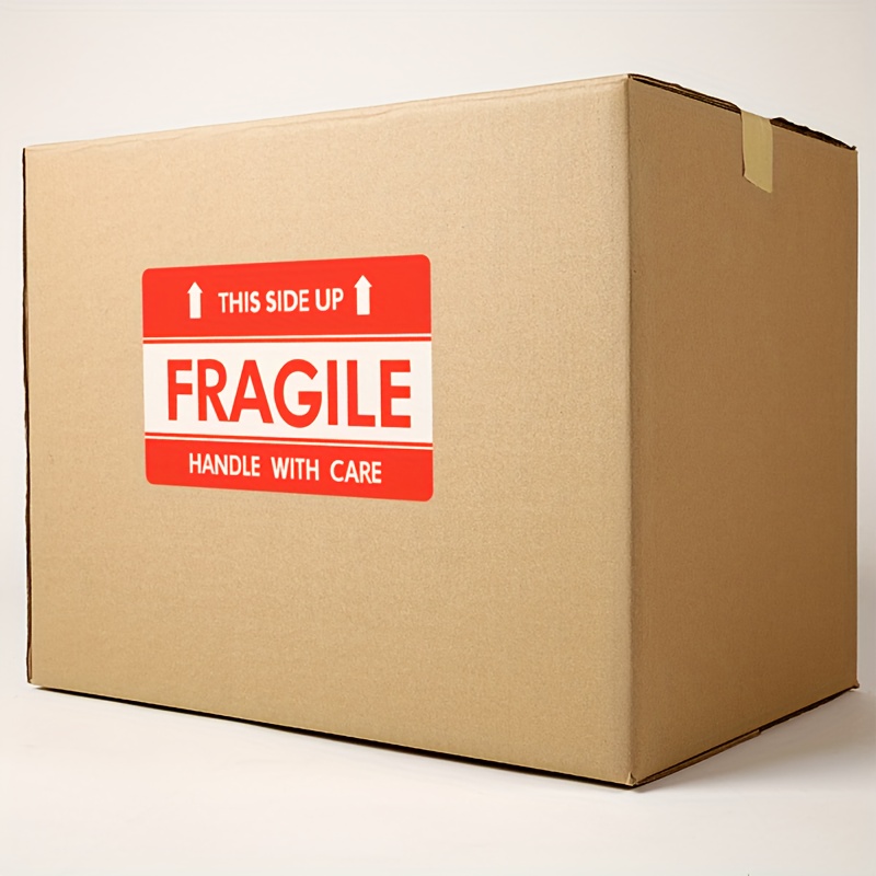 1 롤 51x76mm 깨지기 쉬운 손잡이케어 라벨 롤 포함 40mm 코어 동판 인쇄 2x3인치 표준 라벨 Temu