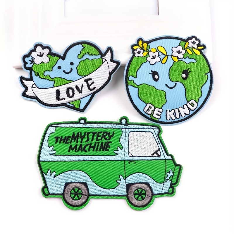 3pcs Natural Adventure Patches For Clothing Stickers Earth - Temu New ...