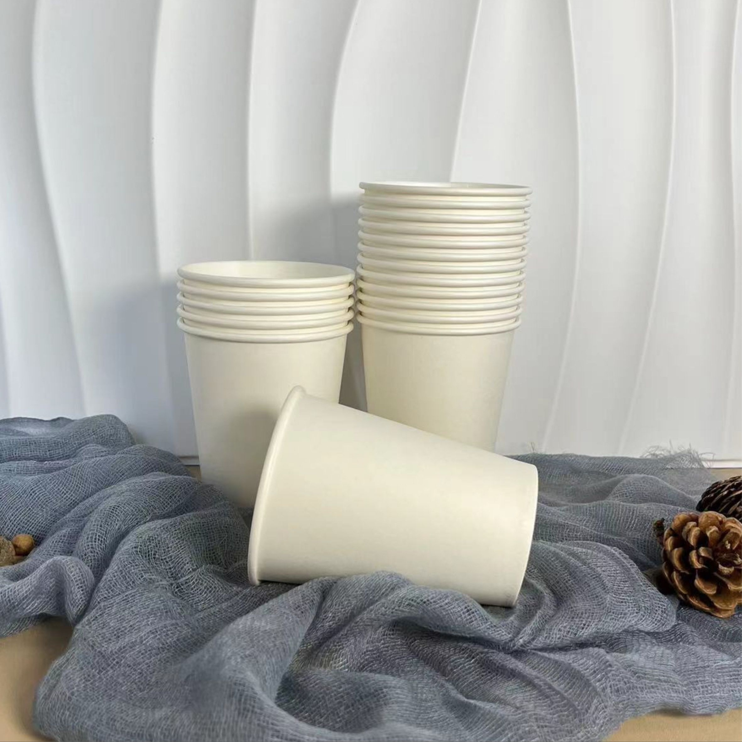 Disposable Paper Cups Thickened White Coffee Cups Household - Temu ...