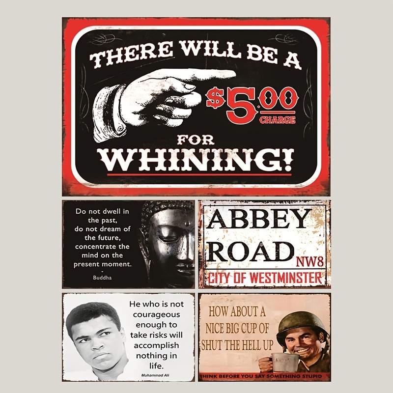 1pc Abbey Road Mechanic Sign Retro Tin Sign Garage Man Cave Bar ...