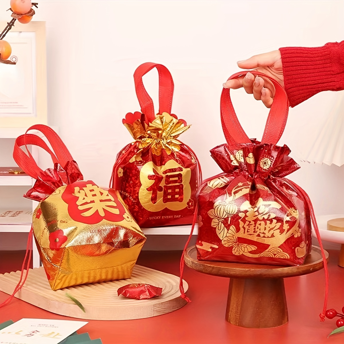 Fu Character Drawstring Gift Bag, Candy Bag, Goody Bag, Goodie Bag ...