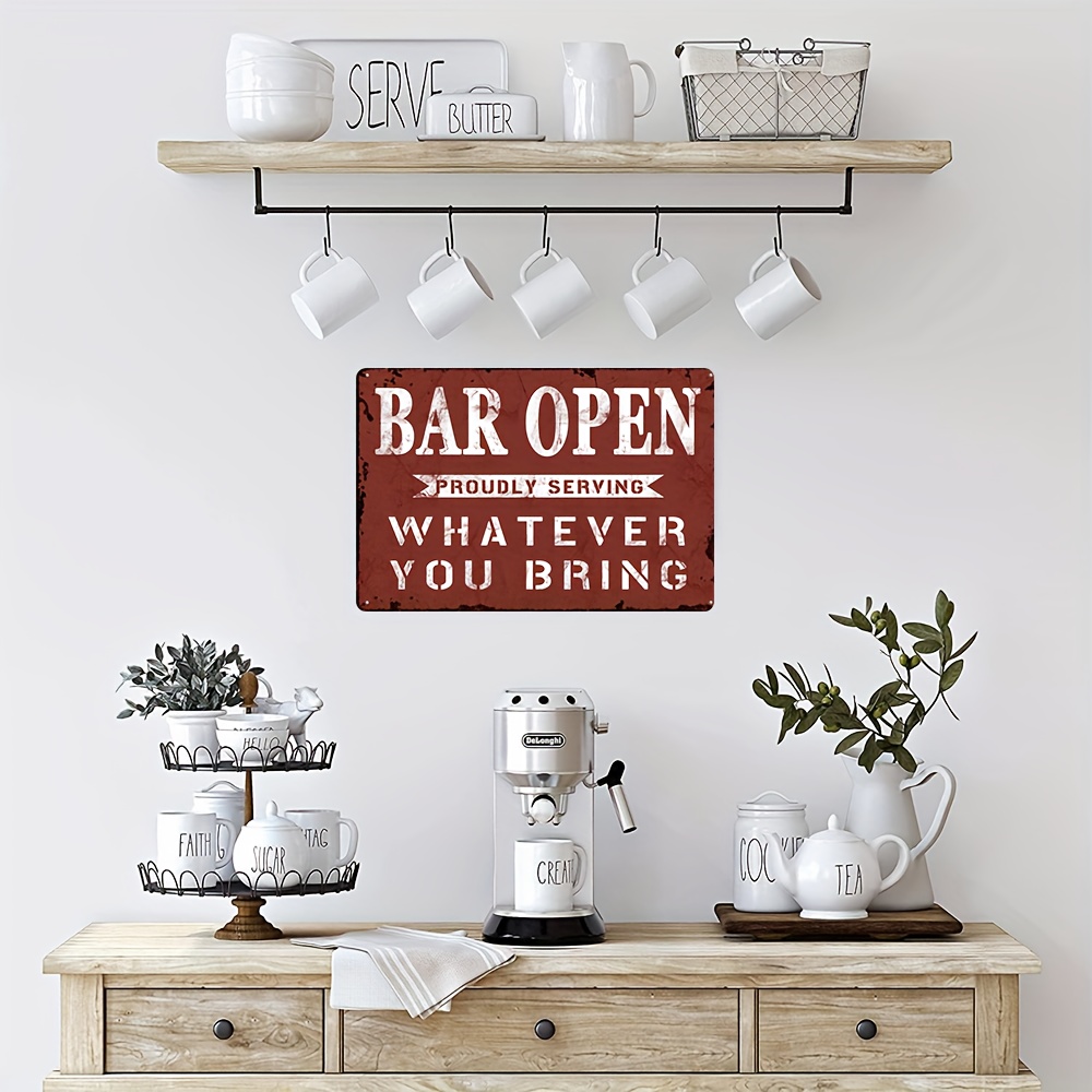 "bar Open Serving " Metal Tin Sign - Temu Portugal