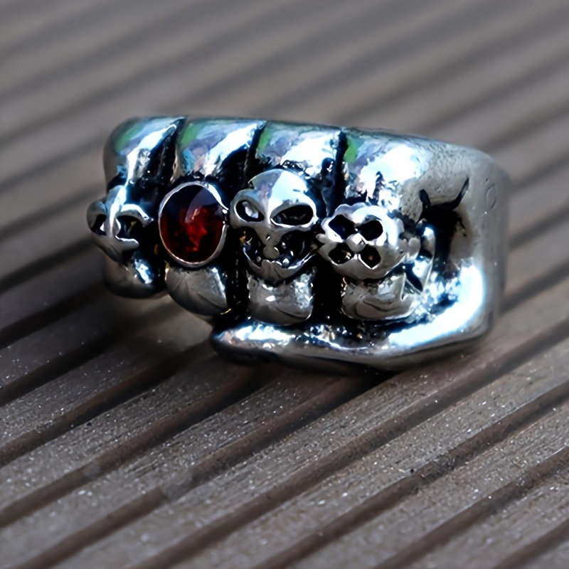 Fist shaped Ring Design Skull Men's Fashion Devil Style - Temu Australia