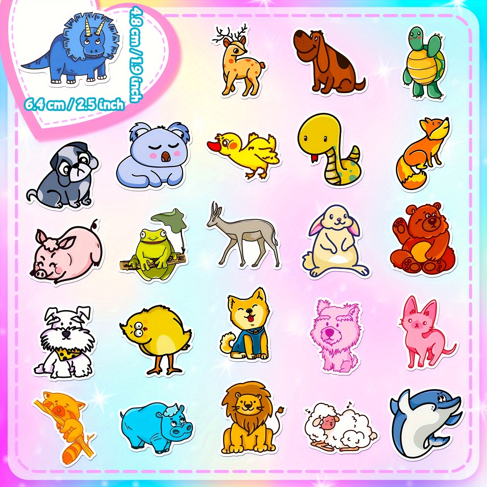 Cute Little Animal Collection Cartoon Graffiti Stickers - Temu Australia