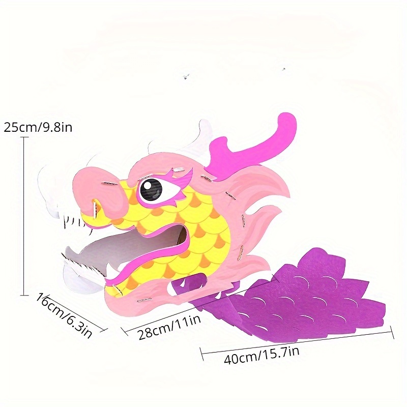Paper Dragon Head Gift Handmade Diy Dragon Dance 2024 - Temu United Kingdom