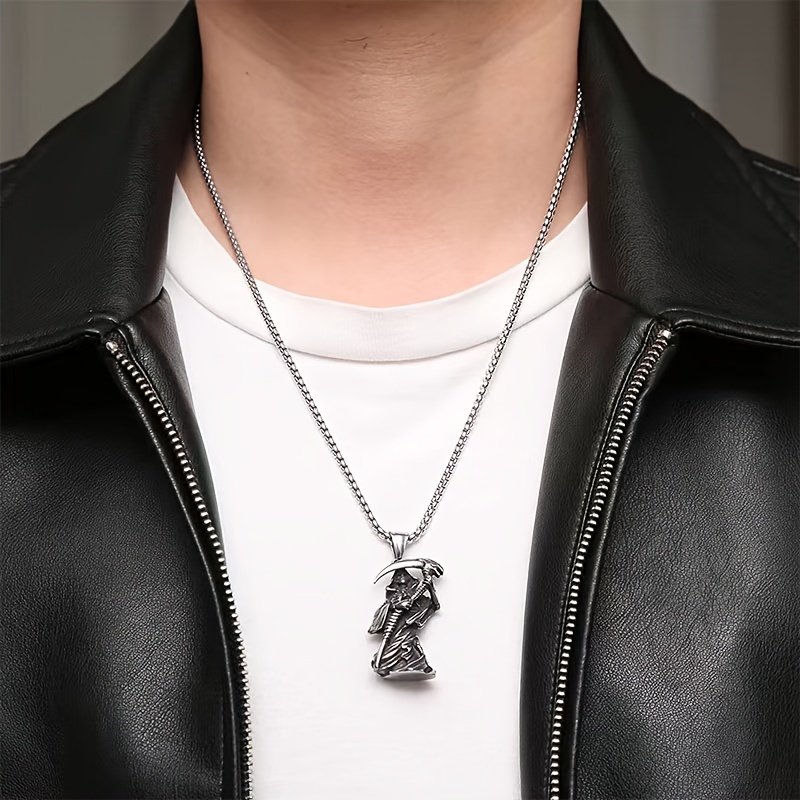 Fashion Vintage Grim Sickle Necklace Punk Dark Gothic - Temu Canada