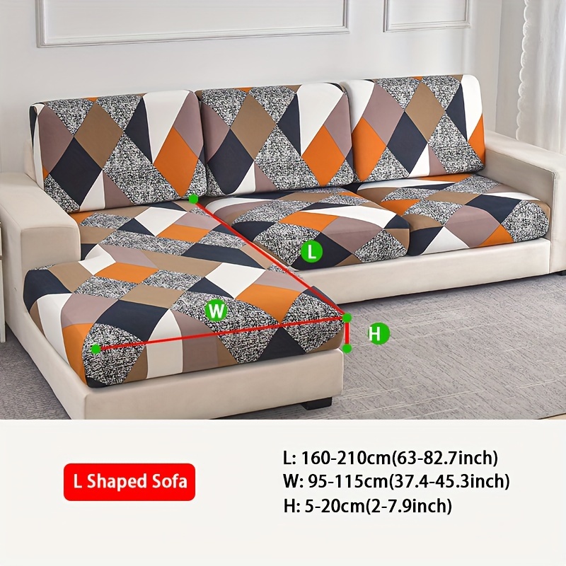 Geometric Pattern Elastic Sofa Slipcover Non slip Sofa Cover - Temu Canada