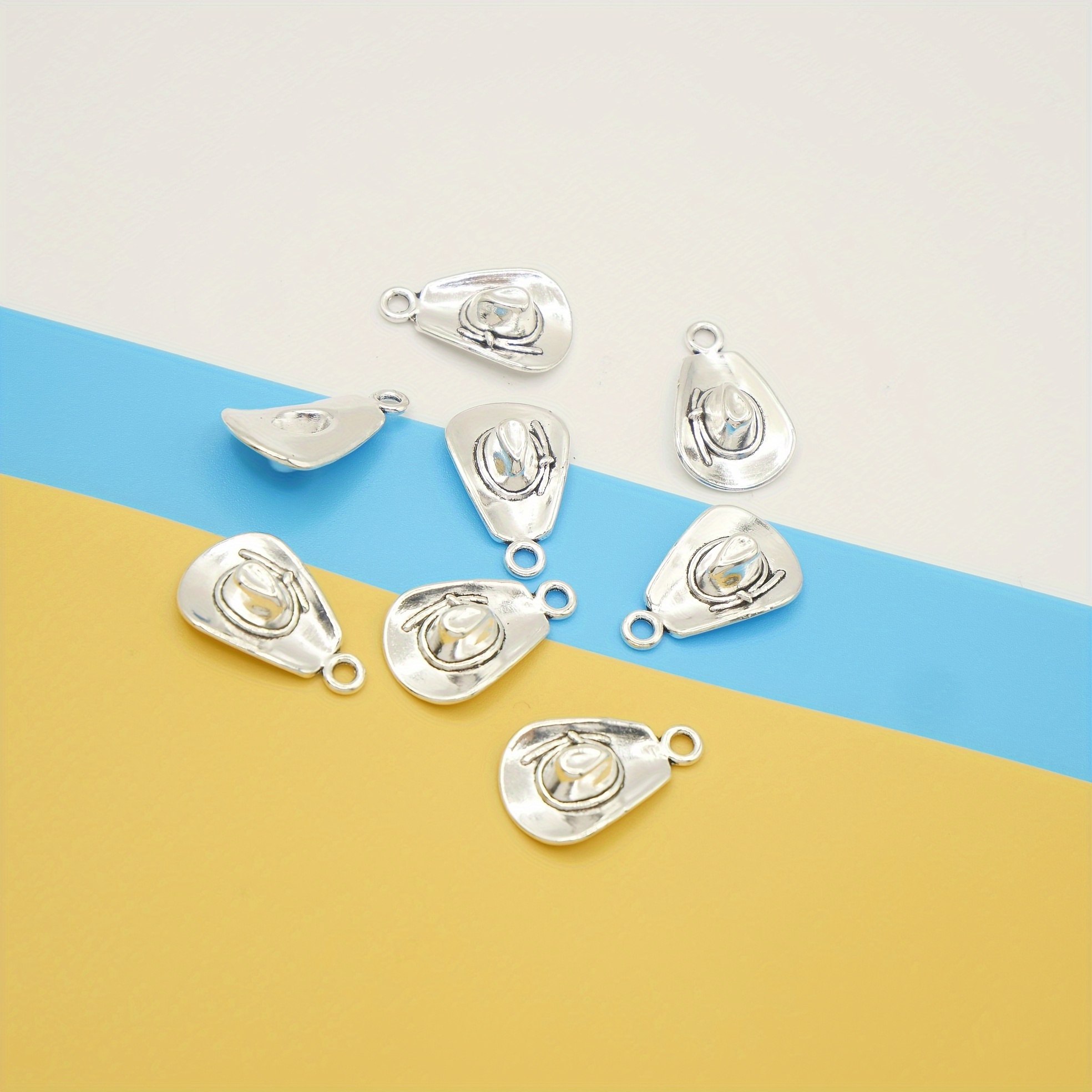 10 ცალი რეტრო კოვბოის ქუდის გულსაკიდი შენადნობის ვინტაჟური - Temu Georgia