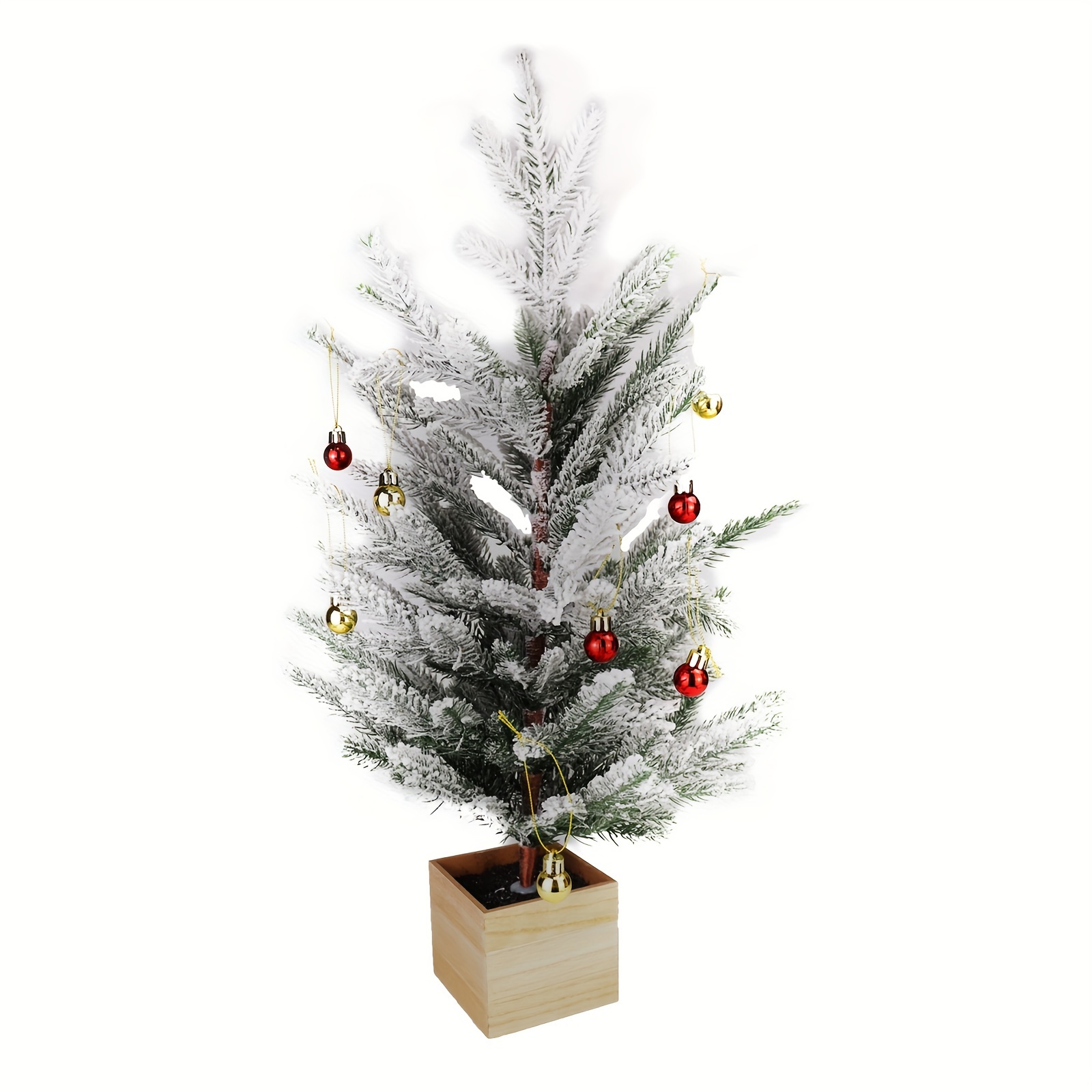 1pc 26inch Flocking Tree Christmas Tree Decor Home Shopping Mall Hotel ...
