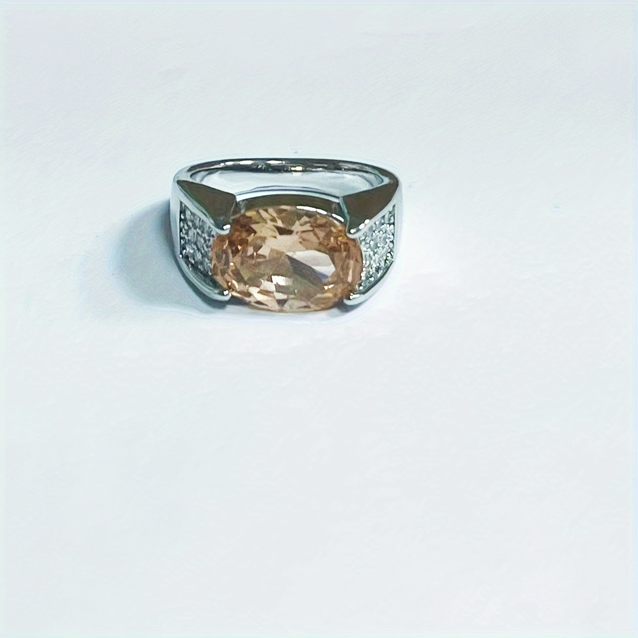 Fashionable Jewelry Inlaid Cubic Zirconia Ring Men's Copper - Temu ...