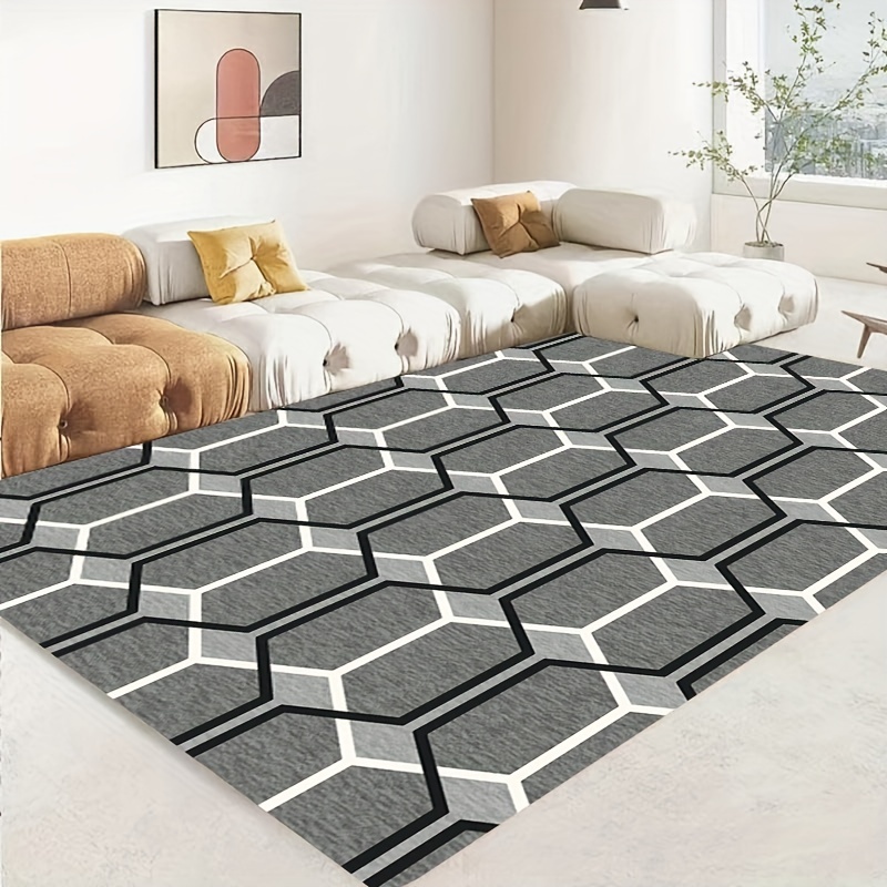 Minimalist Style Area Rug Chic Graphic Print Welcome Foyer - Temu Australia