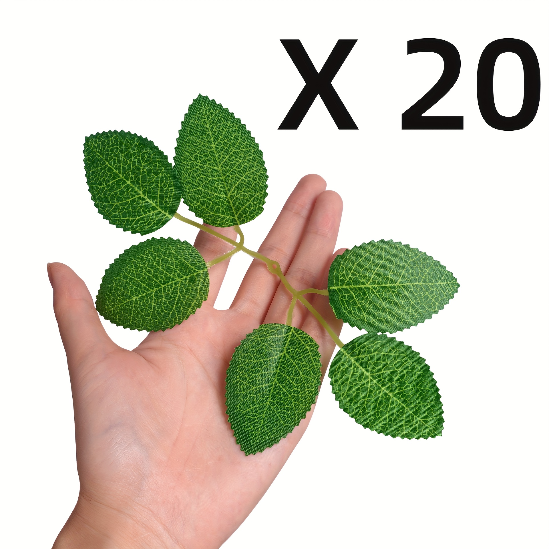 120pcs Artificial Green Leaves Bulk Silk Greenery Fake Rose Flower ...